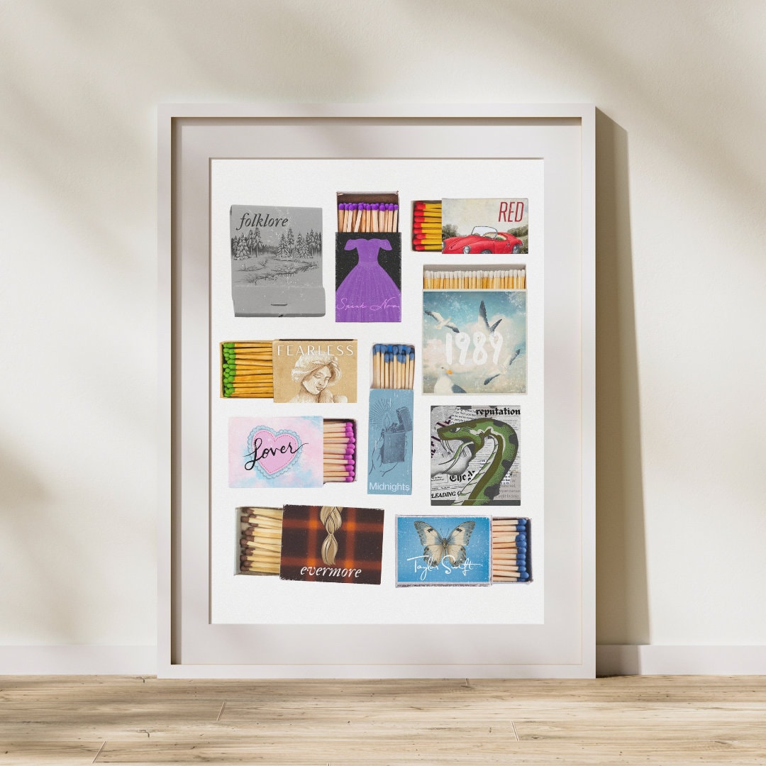 The Eras Matchbox Print | Taylor Swift Wall Art | Eras Tour Print ...