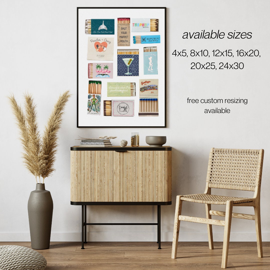 Southern Charm Matchbox Print Aesthetic Matchbook Poster Trendy ...