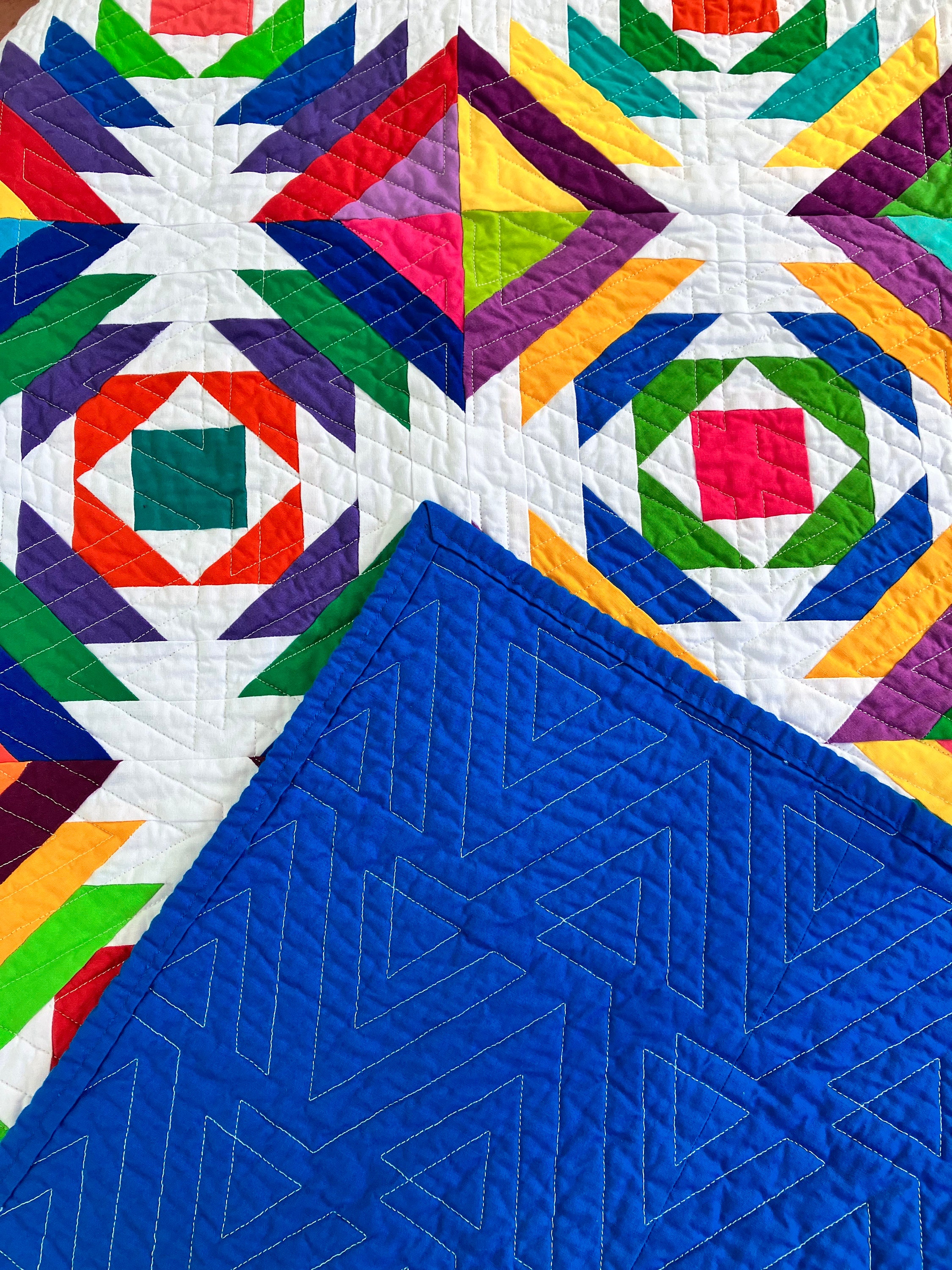 Pineapple Log Cabin Quilt - Etsy