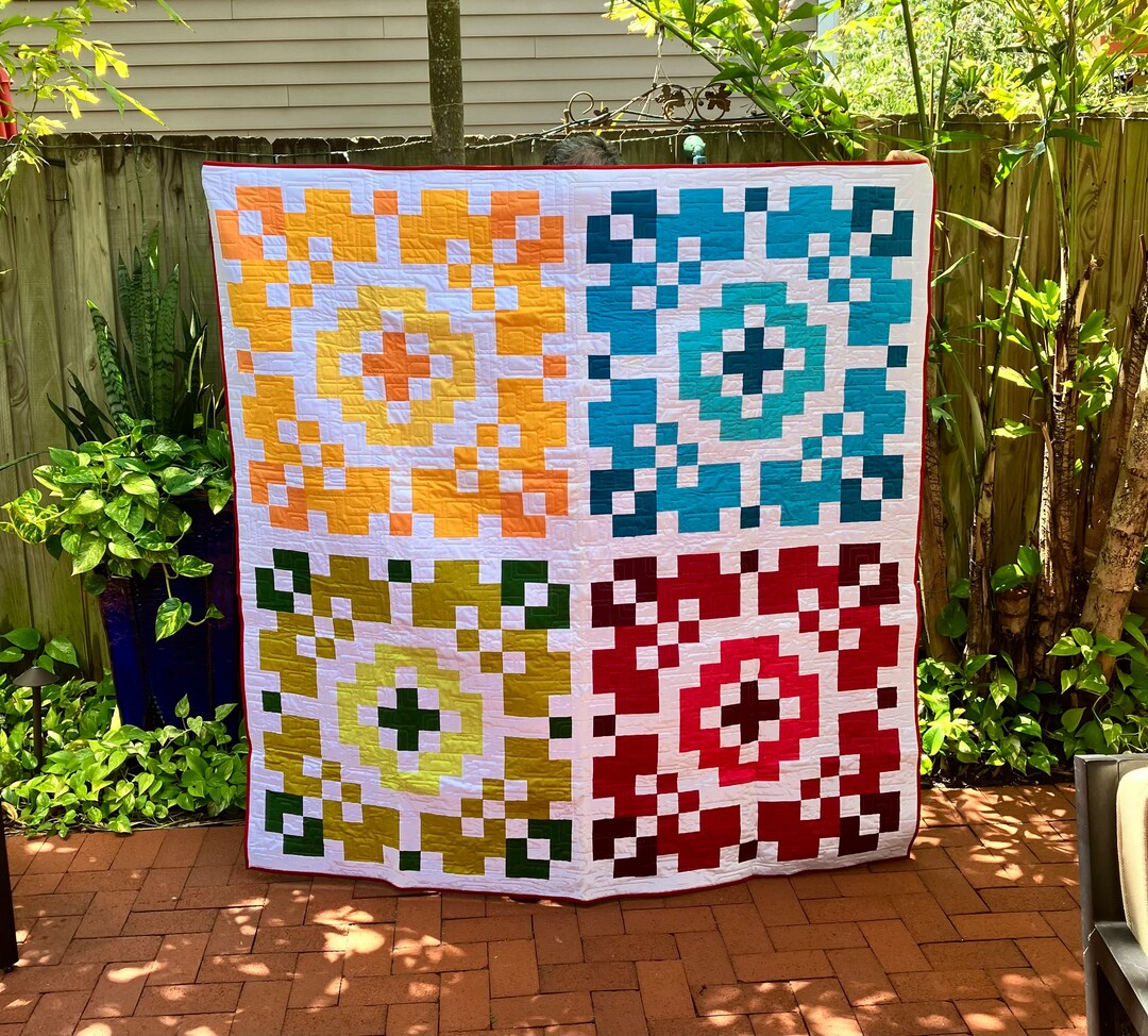 QR Code Quilt - Etsy