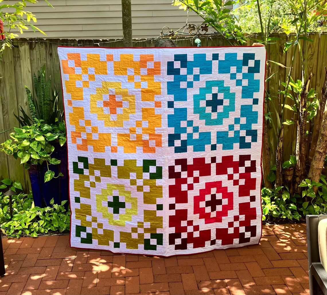 QR Code Quilt - Etsy