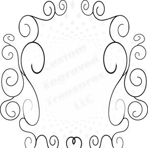 Wispy Border and Heart Digital Download - Etsy