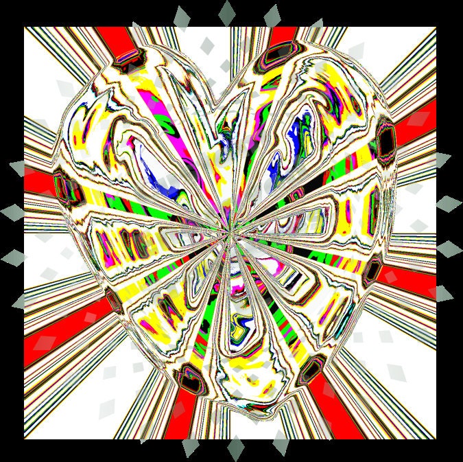 Heart With Rays Clipart PNG Digital Download - Etsy