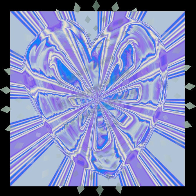 Heart With Rays Clipart PNG Digital Download - Etsy