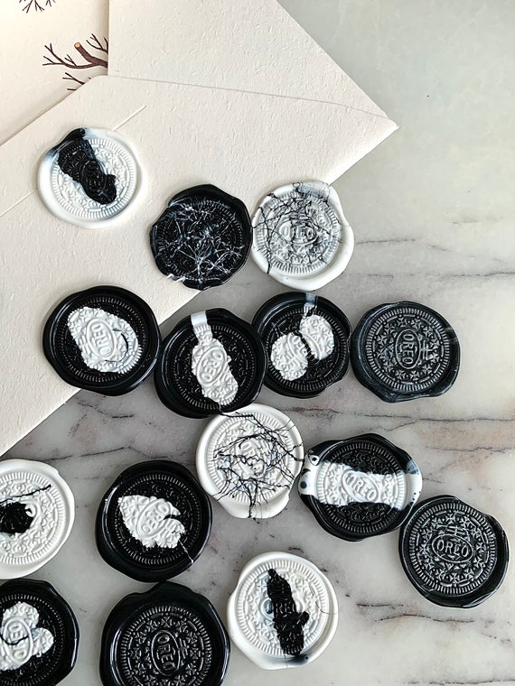 12 Handmade Delicate Oreo Wax Seal Stamps for Envolpos | Etsy