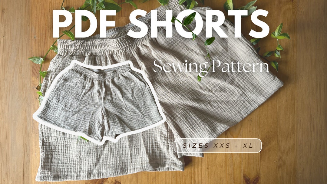 DIY Elastic Waist Shorts Sewing Pattern | Beginner-friendly With ...