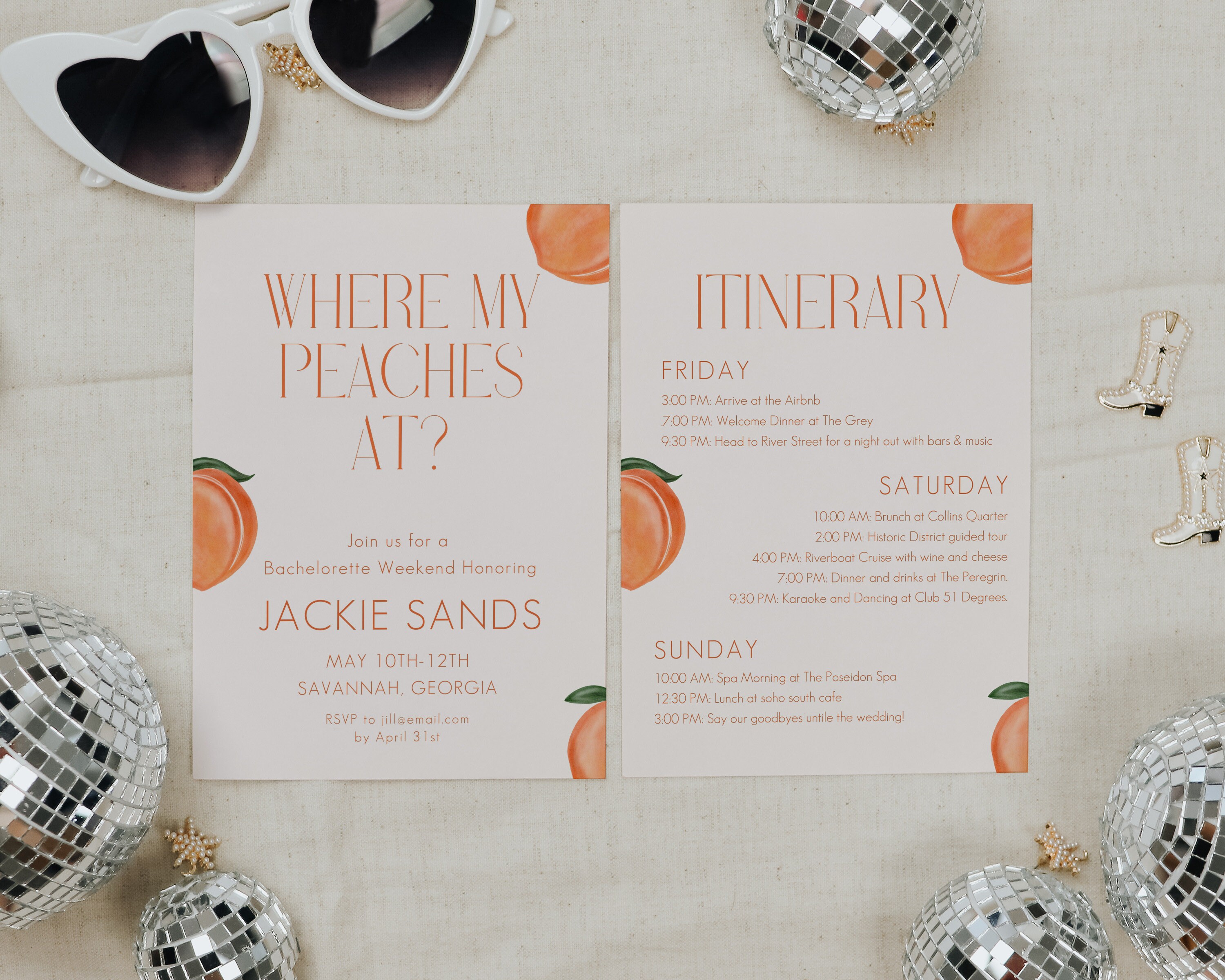 Bachelorette Weekend Invitation, Bachelorette Itinerary, Editable ...