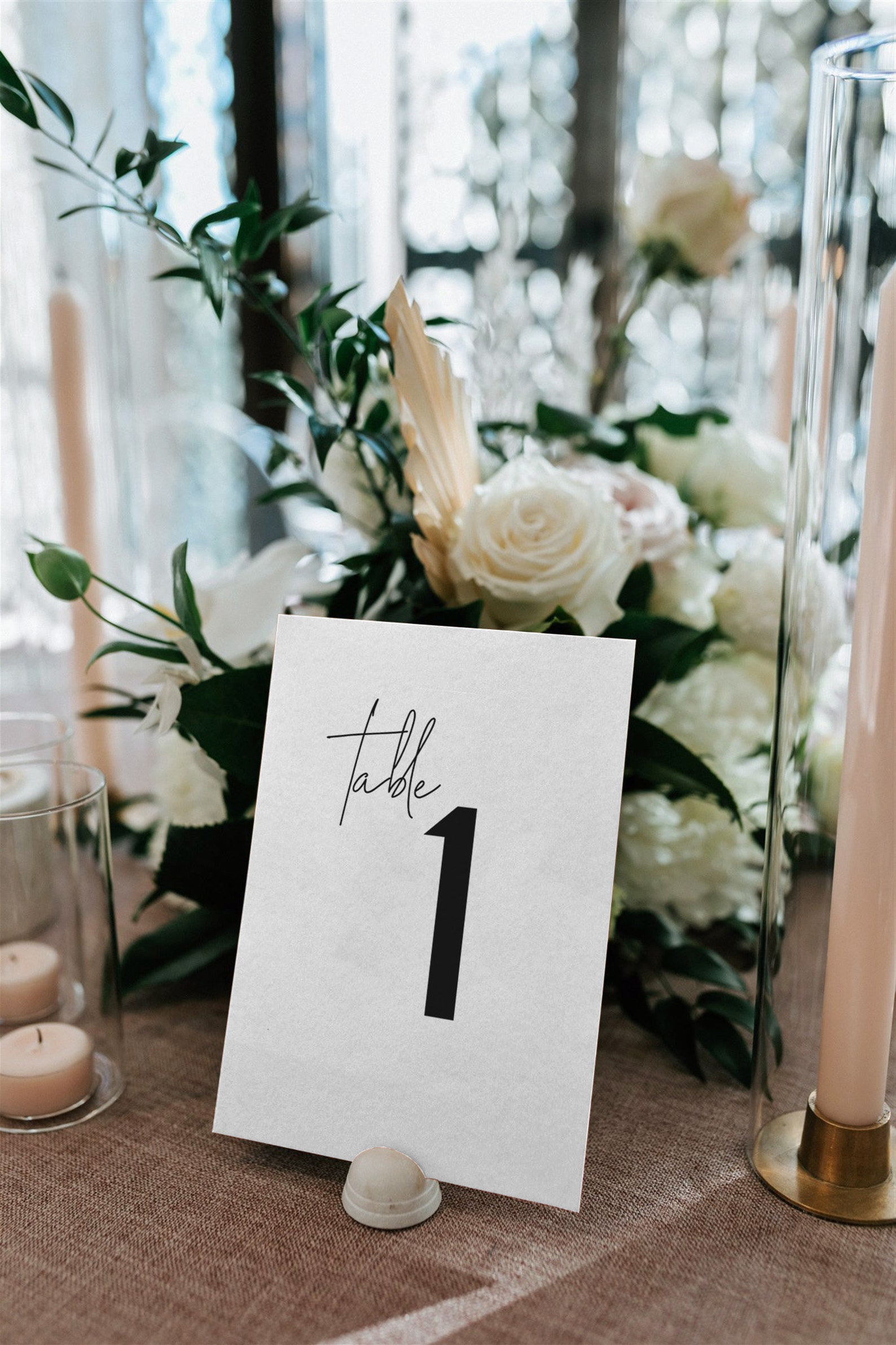 Modern Table Numbers Template, Editable Table Numbers, Minimal Wedding ...