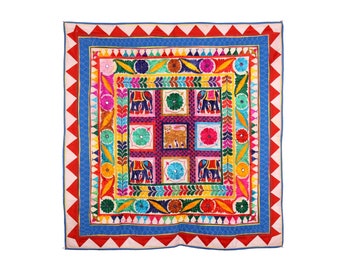 Handmade Wall Hanging Cotton Traditional Indian Textile Tapestry ...