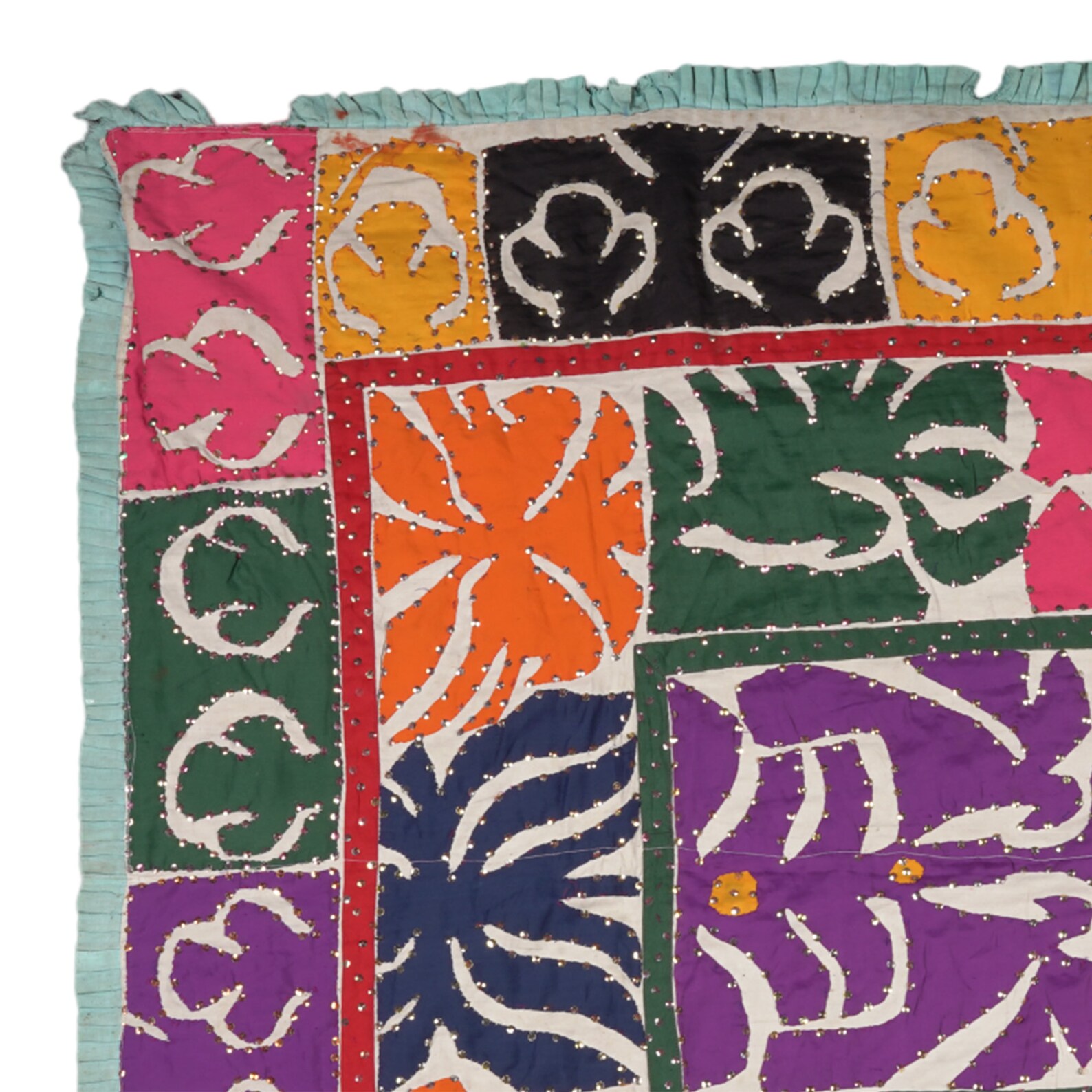Indian Applique Hand Embroidered Wall Hanging Gujrati Textile, Home ...