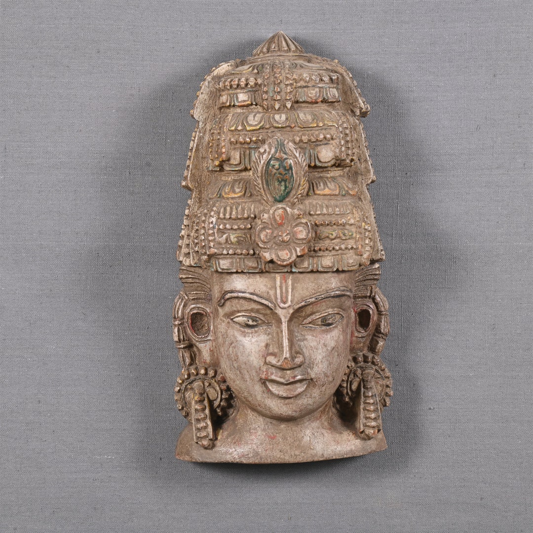 Wooden Indian Emperor Mask Vintage Traditional Mask Wall Decor, Mask on ...