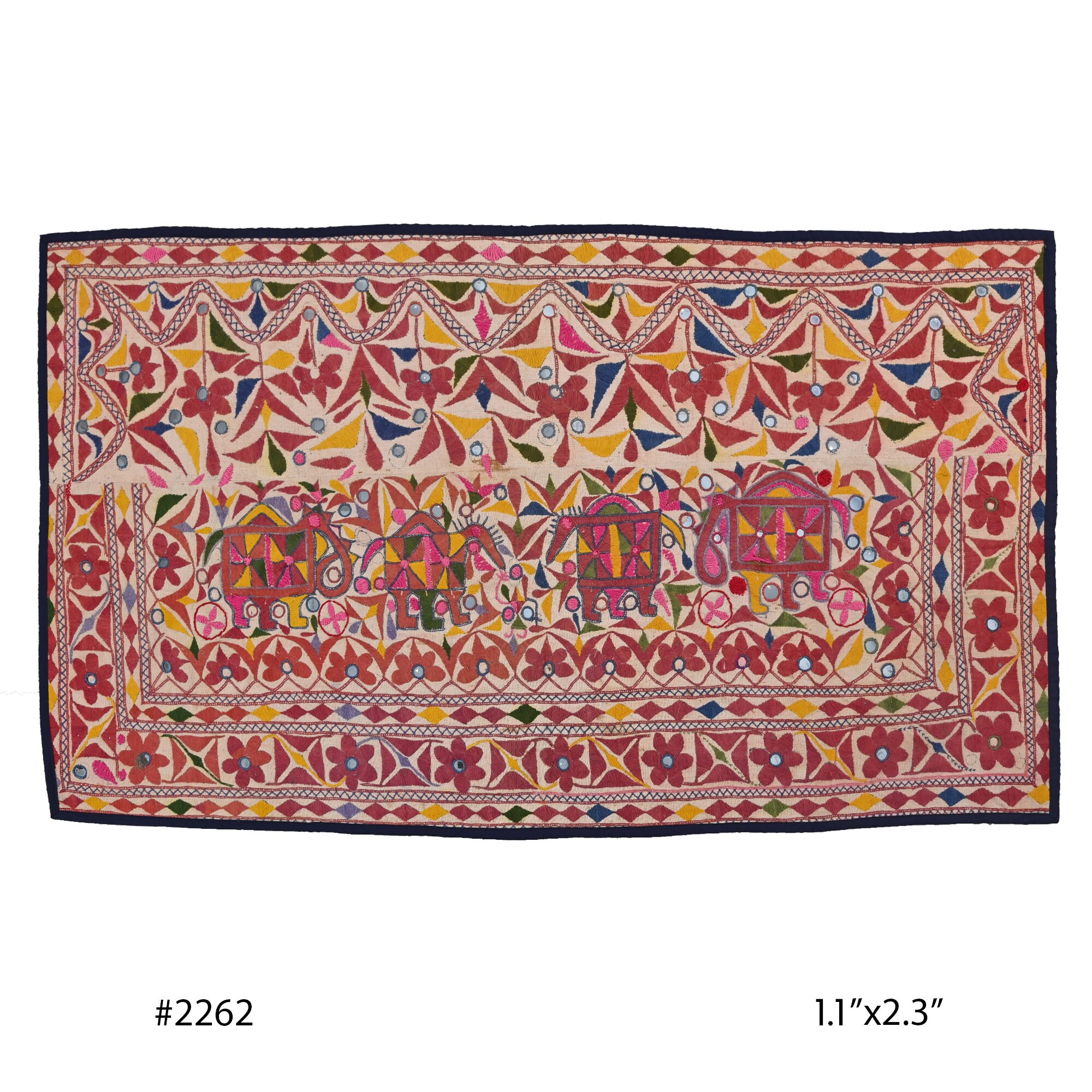 Indian Gujarati Embroidery Suzani Wall Hanging Handmade - Etsy