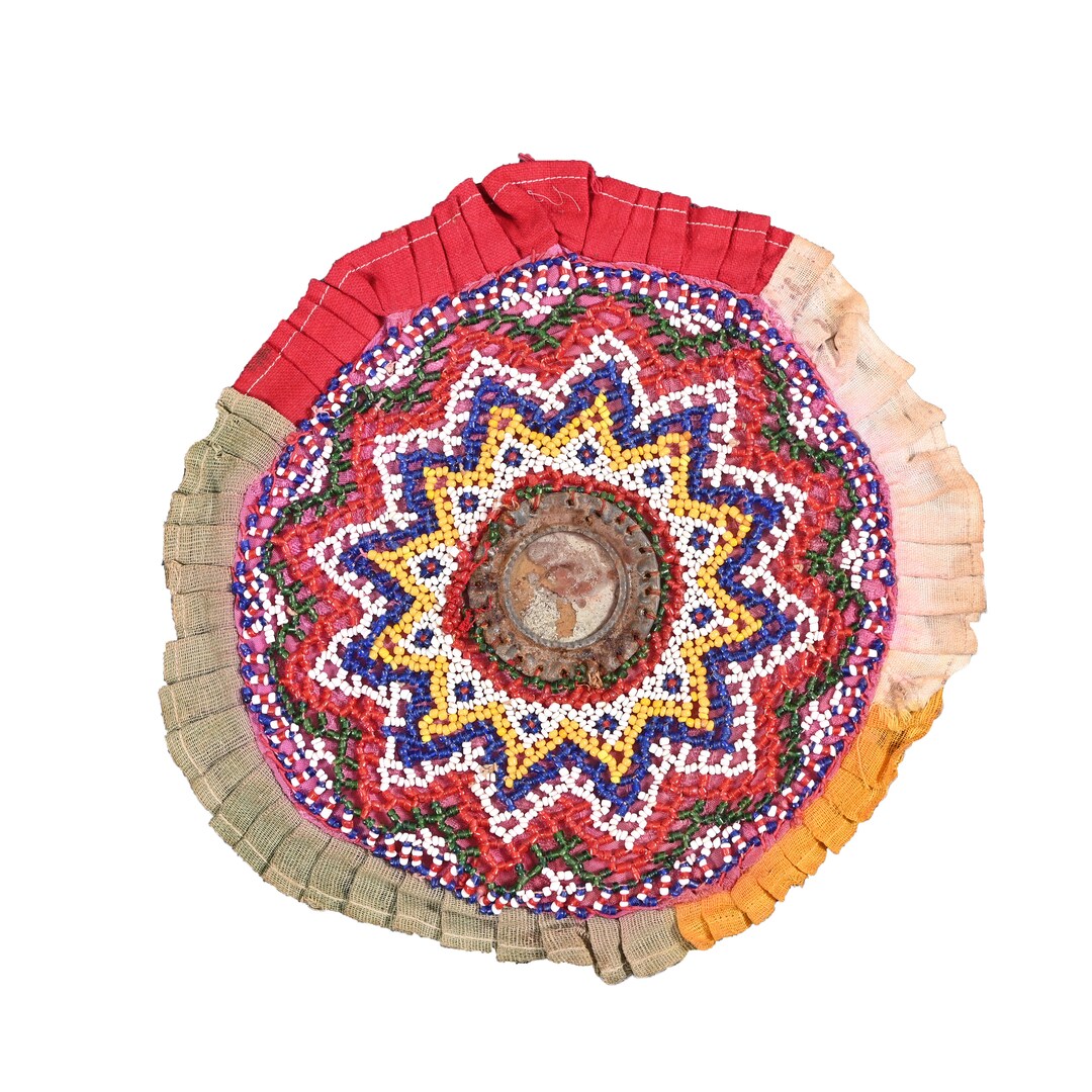 Tapestry Star Motifs Pearl Hand Embroidery Gujarati Textile Multi Color ...