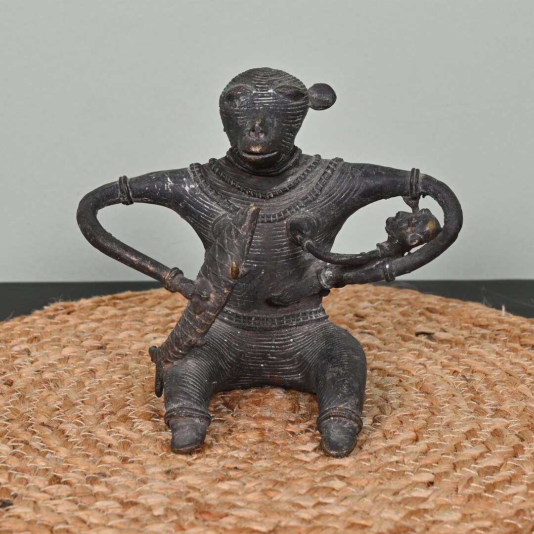 Colección de 60-70 años/Figura de latón única/Figura tribal vintage ...