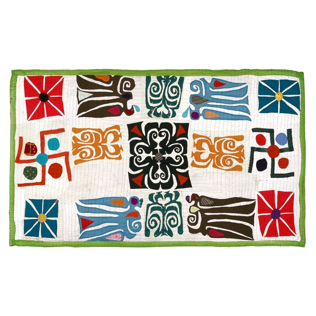 Indian Wall Hanging Applique Textile Patchwork Tapestry Wall Decor ...