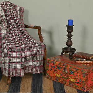 Pink Blanket for Sofa Khes Hand Woven Ethnic Handmade Traditional ...