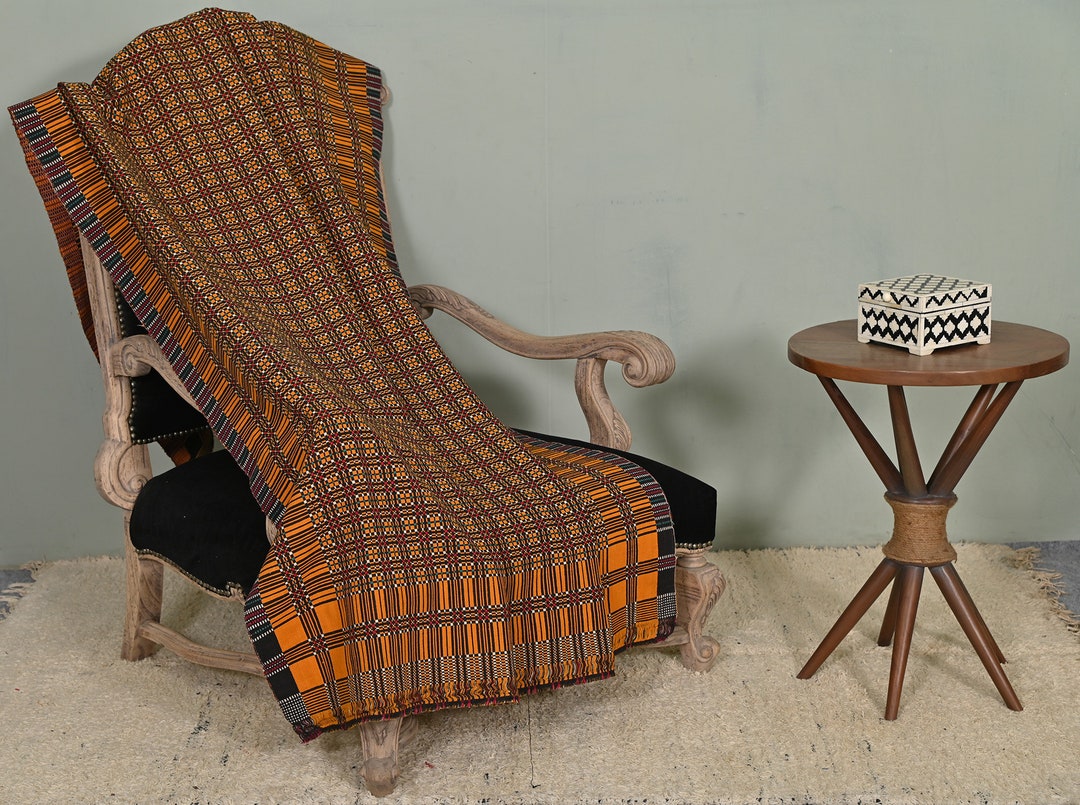 Indian Reversible Mudcloth Blanket, Hand Woven Vintage Ethnic Handmade ...