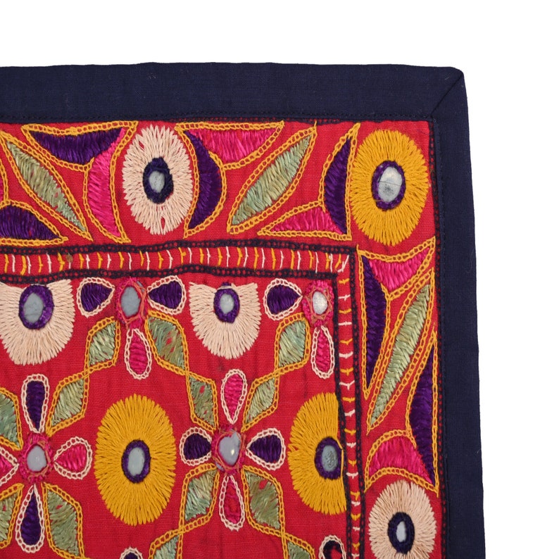 Vintage Gujarati Wall Decor Textiles Indian Cotton Hand Embroidered ...