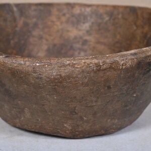 Vintage Handcarved Wooden Bowl Rustic Farm House Style Table Top ...