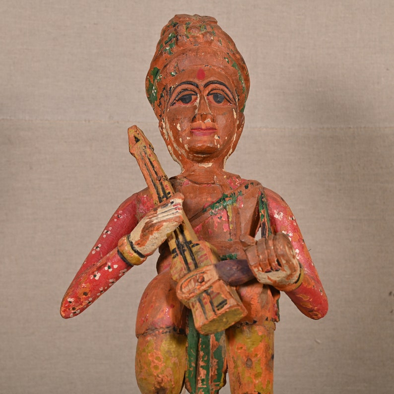Indian Wooden Statue Home Decor Gift Item Man Figurines Hand Carved ...