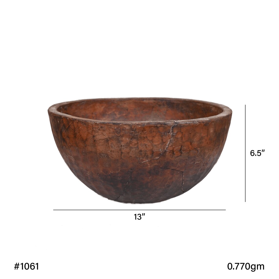 Vintage Handcarved Wooden Bowl Rustic Farm House Style Table Top ...
