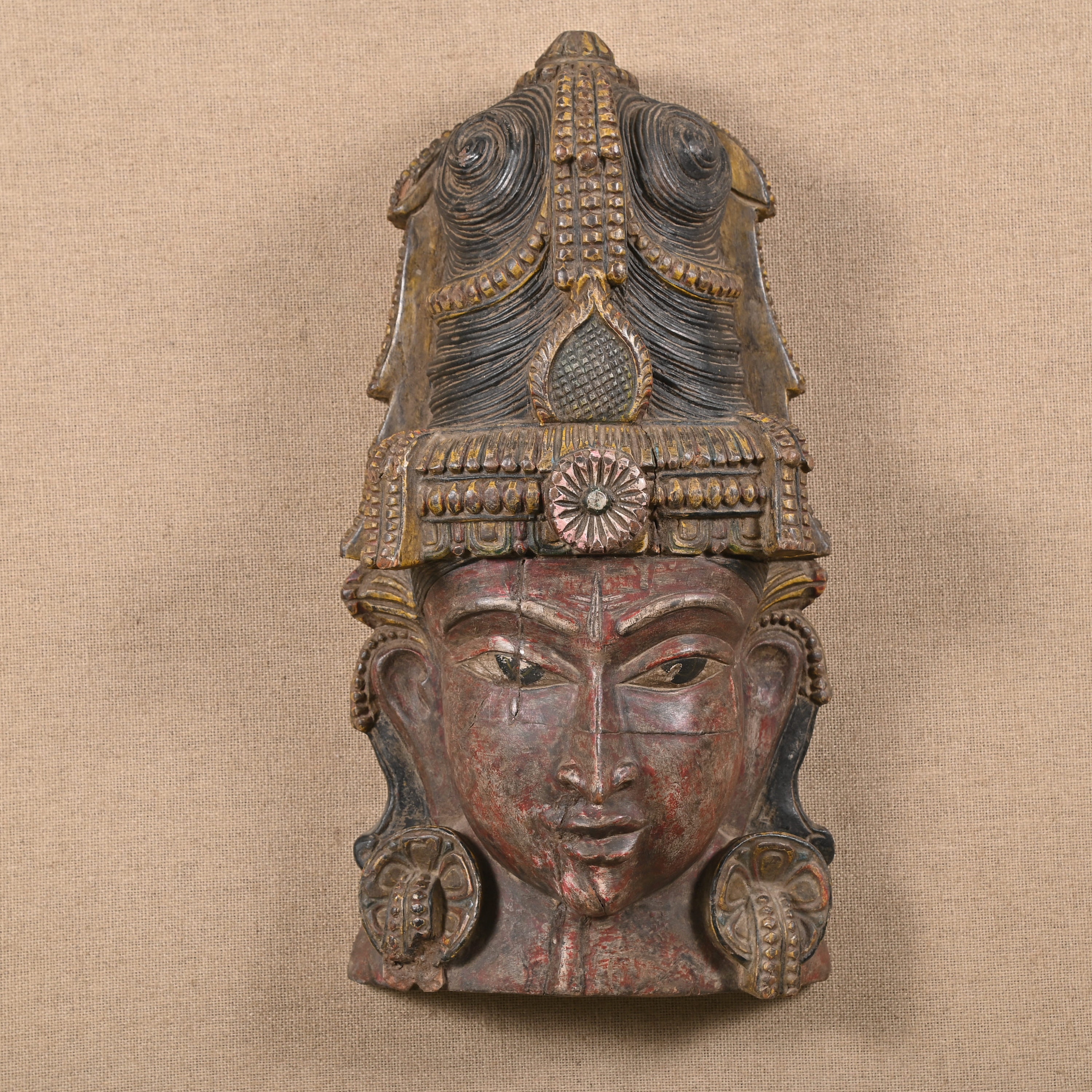 Bali Winged Flying Mermaid Goddess Artifact Handpainted Wooden Vishnu ...