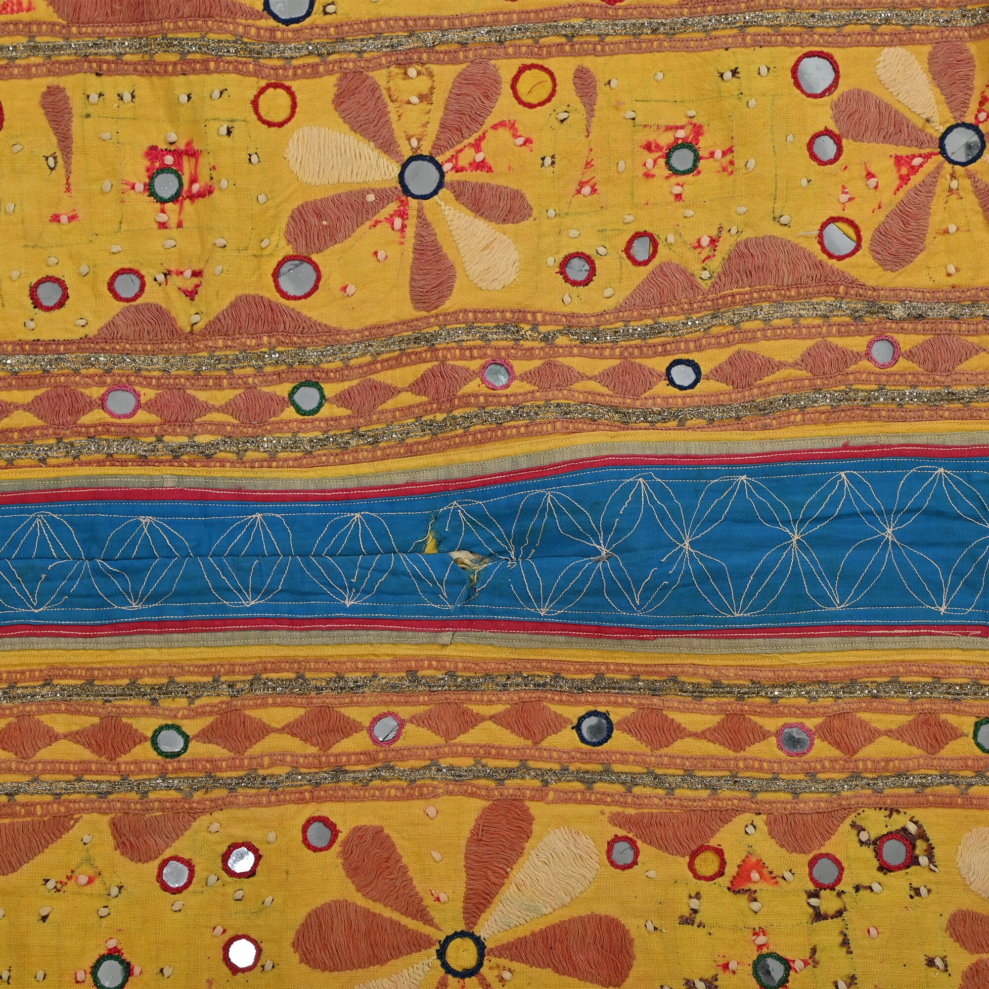 Indian Gujarati Textile Wall Hanging Boho Handmade Banjara Art Vintage ...