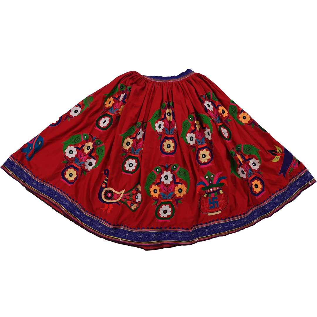 Indian Banjara Skirts, Hand Embroidered Banjara Vintage Kutchi Rabari ...