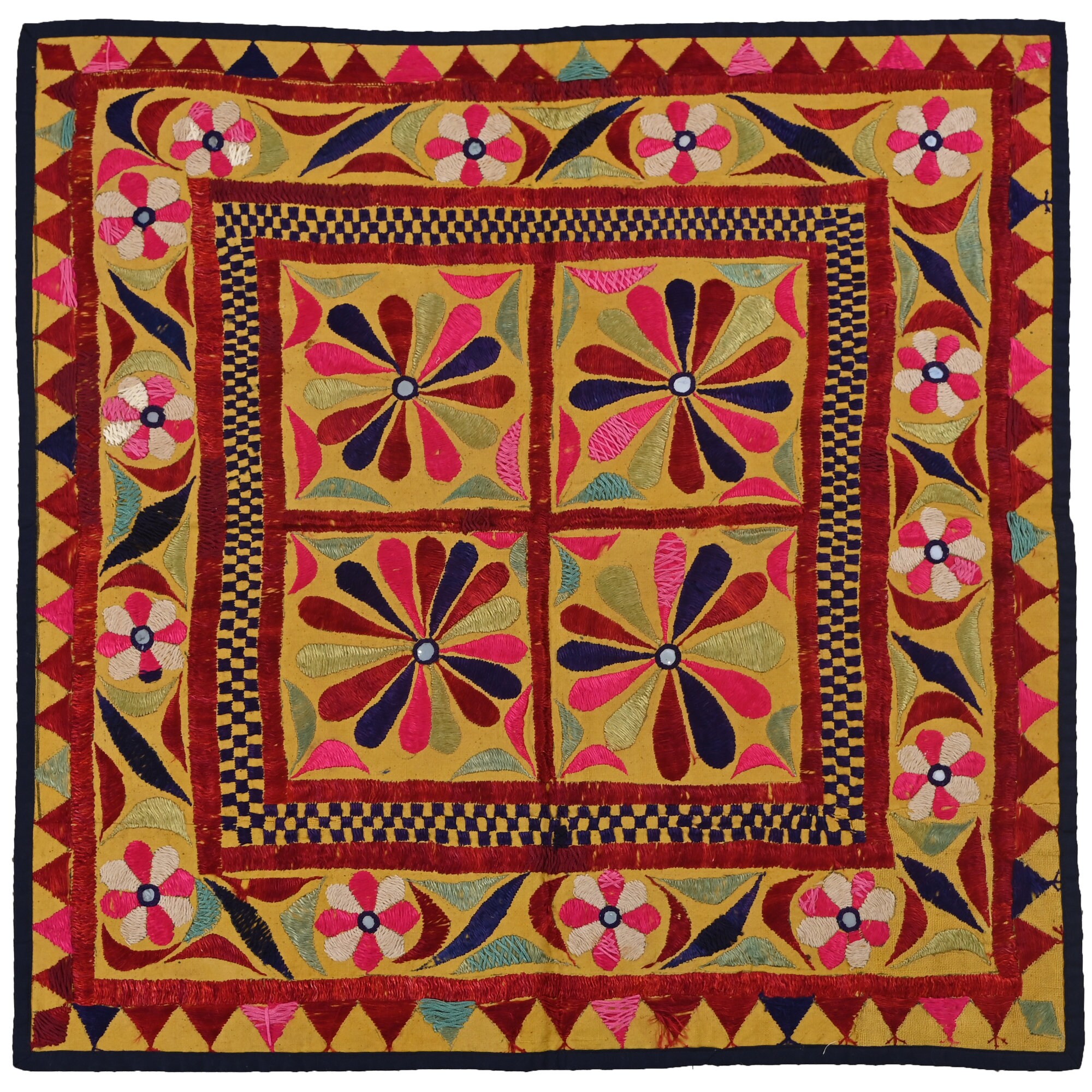 Indian Gujarati Embroidery Suzani Wall Hanging Handmade - Etsy