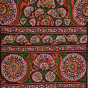 Gujarati Kutch Embroidery Indian Textile Wall Hangings, Vintage Boho ...