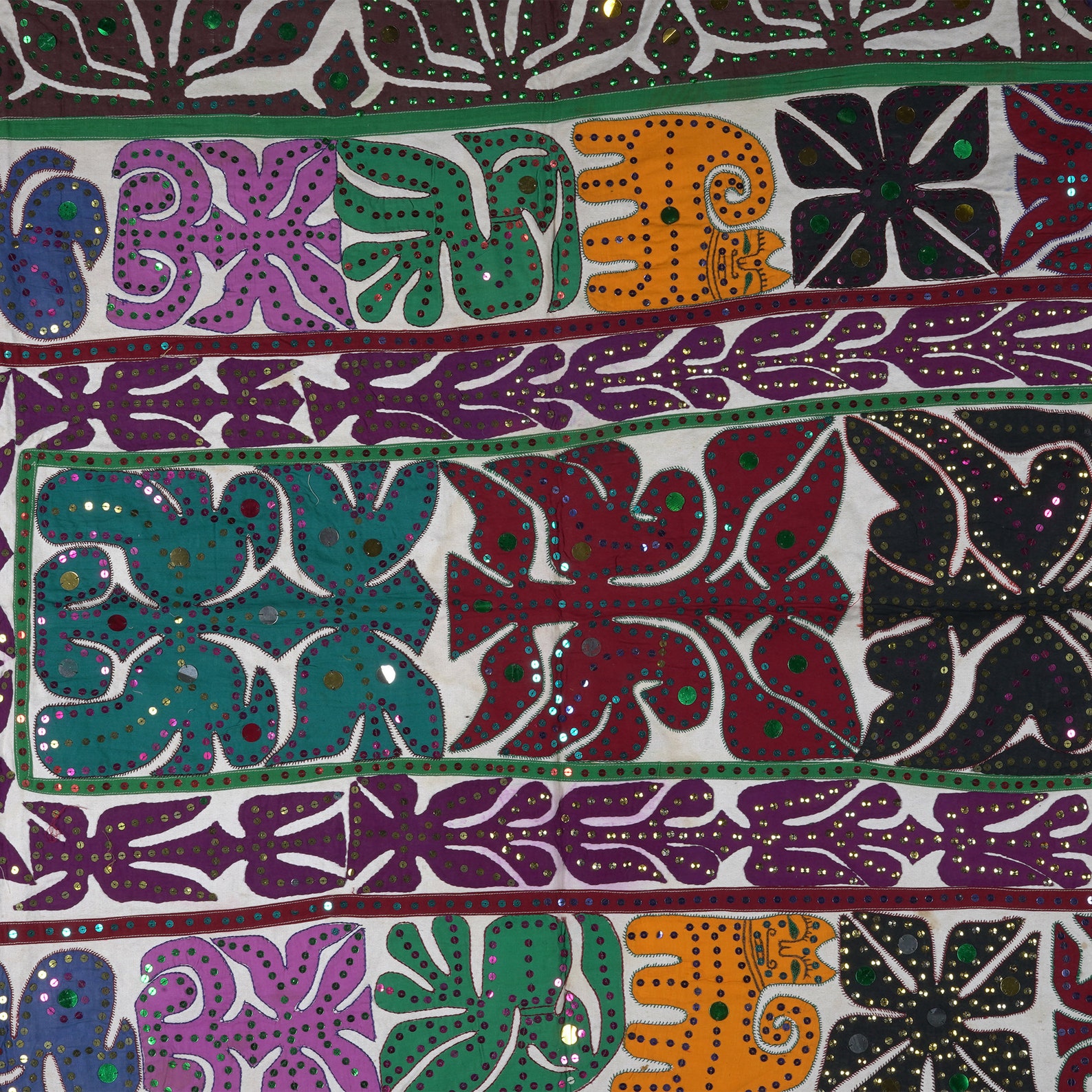 Indian Applique Hand Embroidered Wall Hanging Gujrati Textile, Home ...