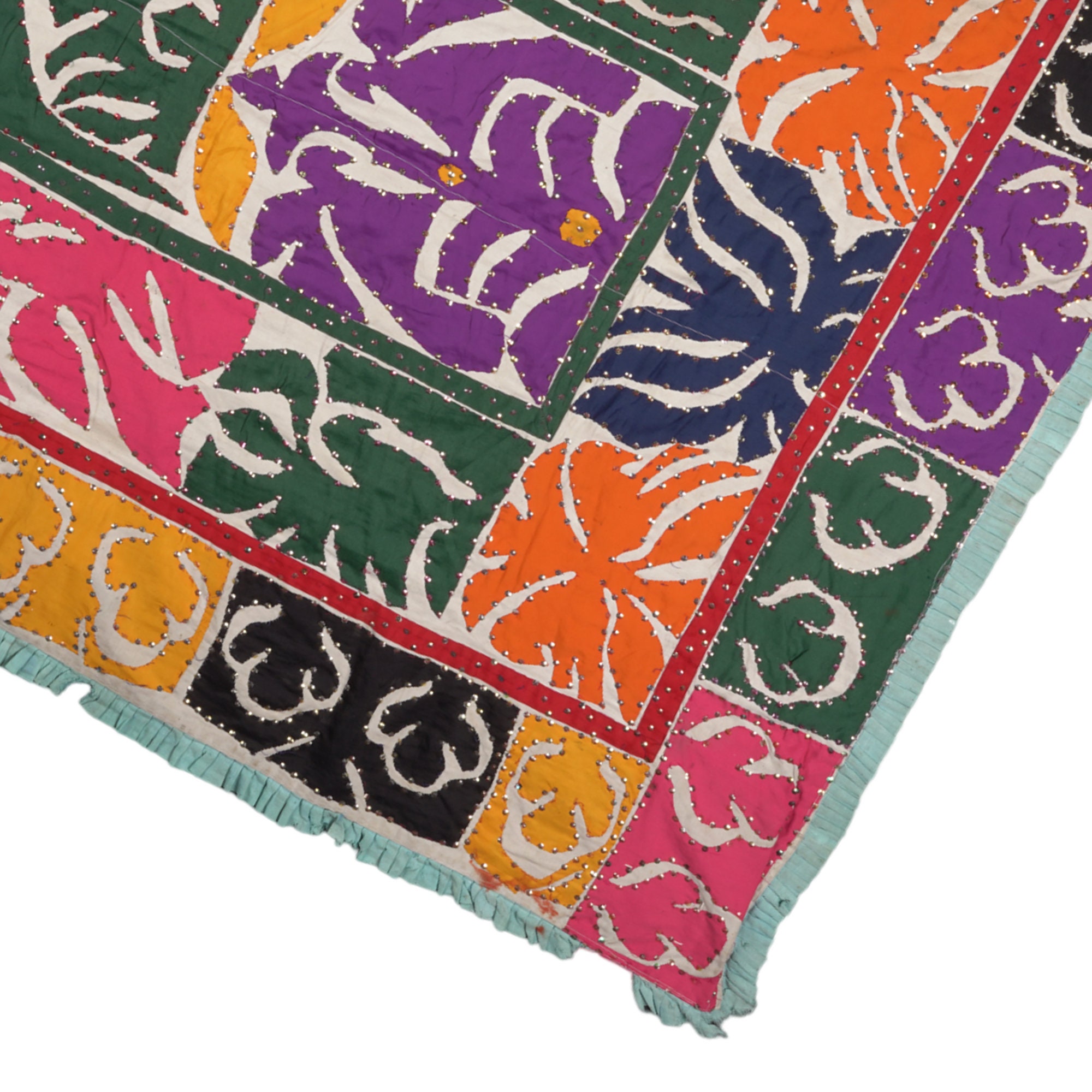 Indian Applique Hand Embroidered Wall Hanging Gujrati Textile, Home ...