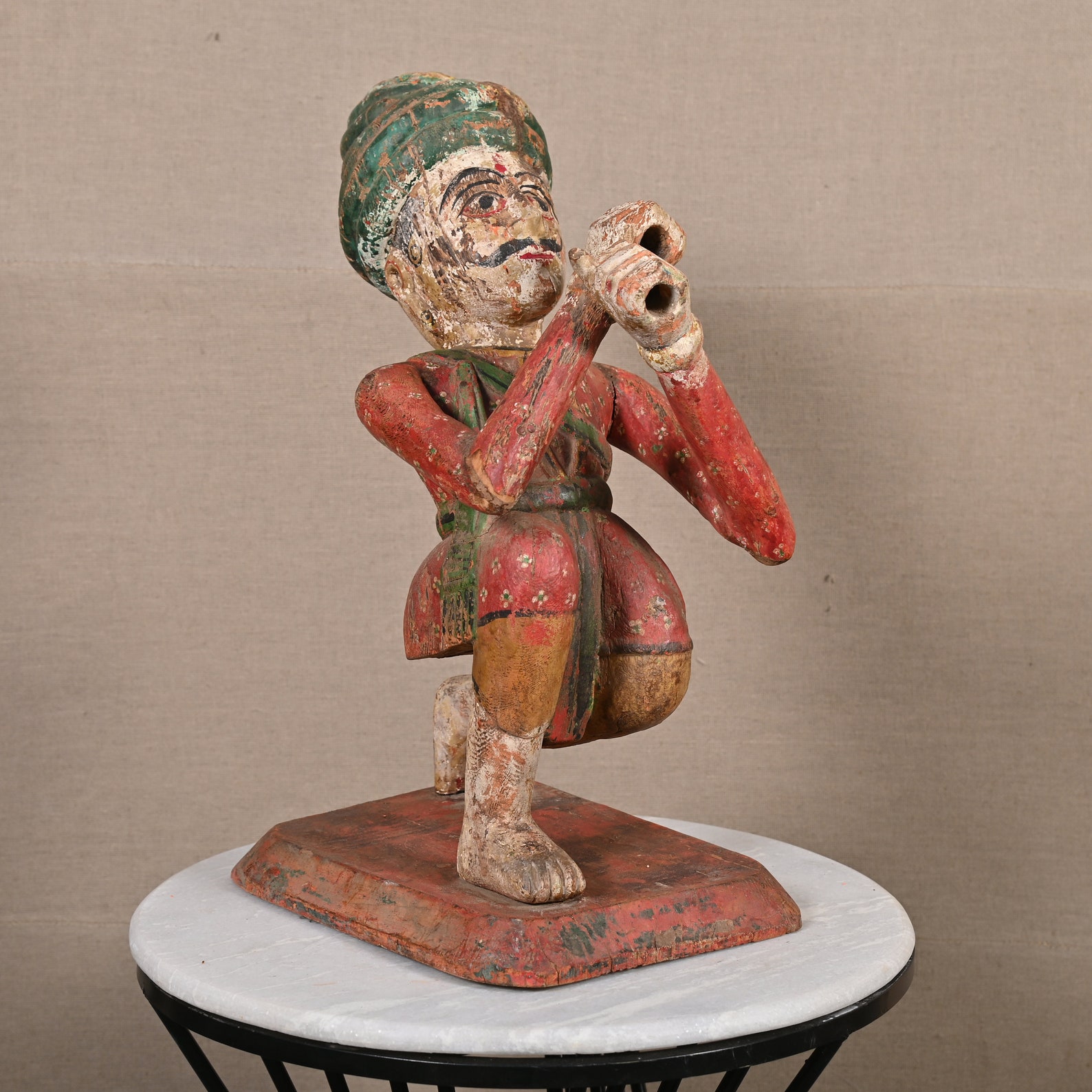 Indian Wooden Statue Home Decor Gift Item Man Figurines Hand Carved ...
