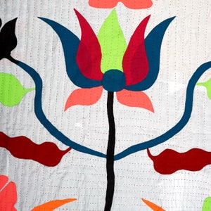 Wall Hanging Gujarati Vintage Textile Kutch Embroidery Indian Appliques ...