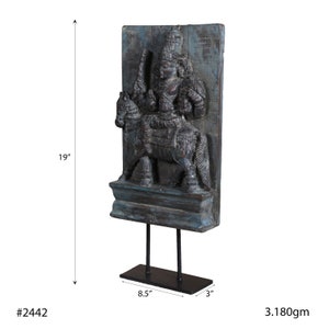 Gift Indian Goddess Wooden Statue Destressed Painted Wooden Rustic ...