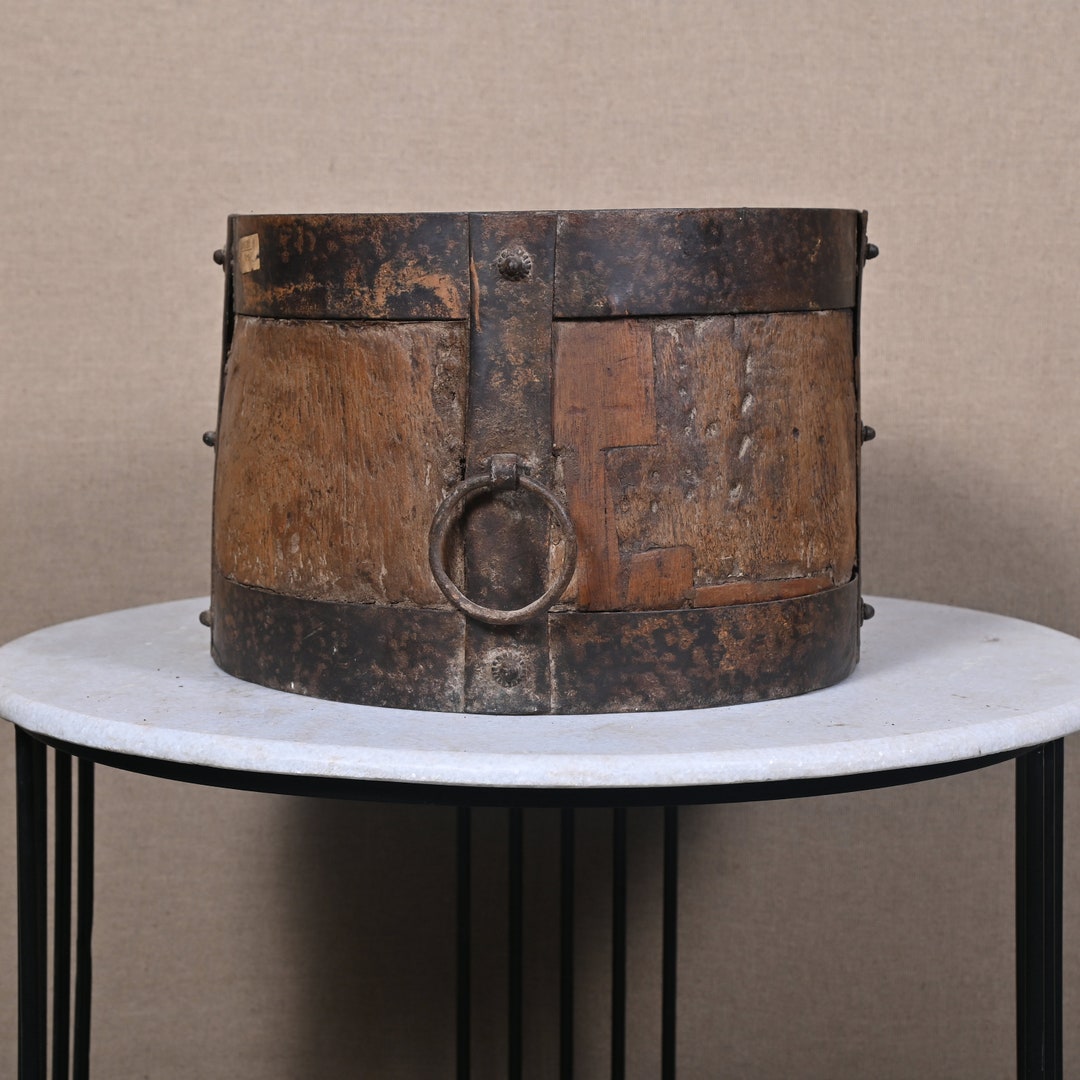 Storage Pot Waste Basket, Umbrella Stand, Small Wooden Keg Plant Stand ...