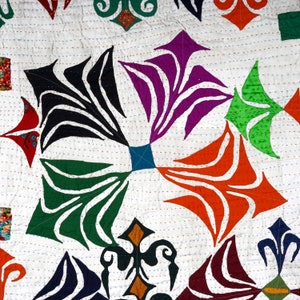 Wall Hanging Gujarati Vintage Textile Kutch Embroidery Indian Appliques ...