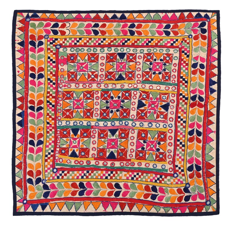 Wall Art Traditional Indian Textile Mandala Tapestry Gujarati ...