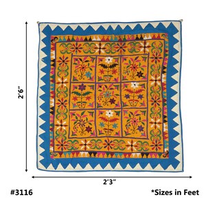 Indian Hand Embroidered Gujarati Tapestry Vintage Boho Banjara Wall ...