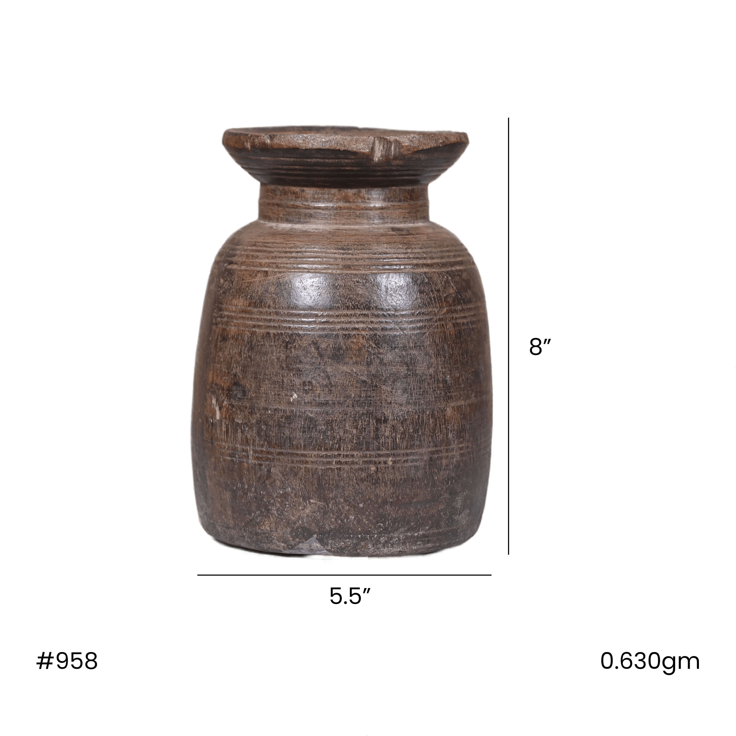 Vintage Wooden Pot Wooden Water Pot /himachal Pots Antique Wooden ...