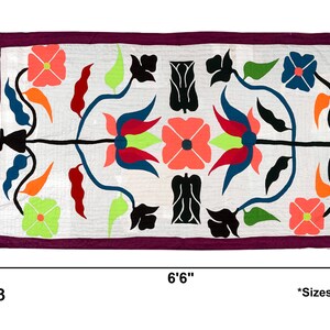 Wall Hanging Gujarati Vintage Textile Kutch Embroidery Indian Appliques ...