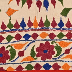 Vintage Indian Gujarati Wall Art 40-50 Years Old Handmade Textile Wall ...