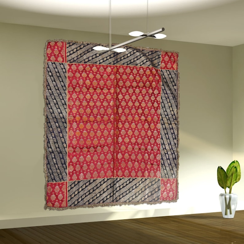 Wall Decor Silk Brocade Early Banarasi, Brocade Panel, Vintage, Antique ...