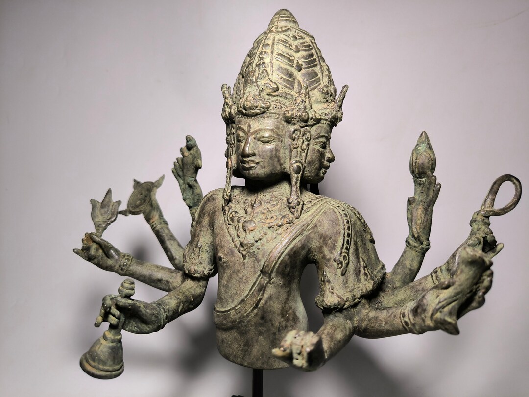 Antique Brahma Statue, 8 Armed Brahma God, Brahma Half Body, Hindu God ...