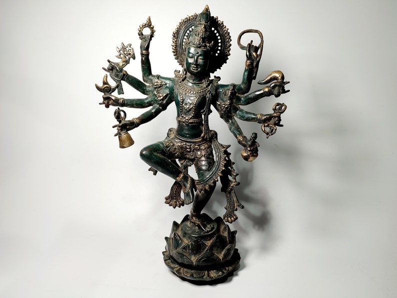 Bronze Shiva Statue, 8 Armed of Shiva, Shiva God Statue, Shiva Nataraja ...