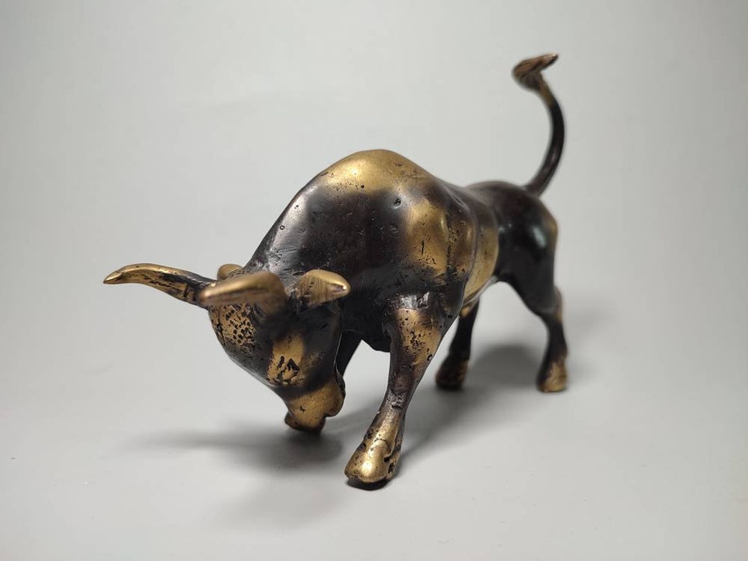 Bronze Bull Statue, Animal Figure, Zodiac Statue, Taurus, Wild Animal ...