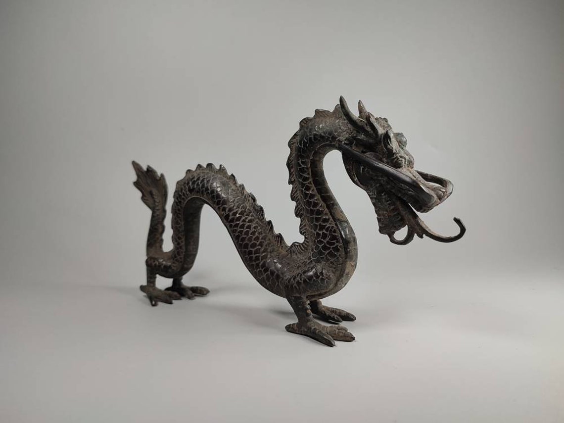 Bronze Dragon Statue Dragon Figurine Chinese Dragon Legend - Etsy