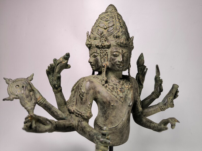 Antique Brahma Statue, 8 Armed Brahma God, Brahma Half Body, Hindu God ...