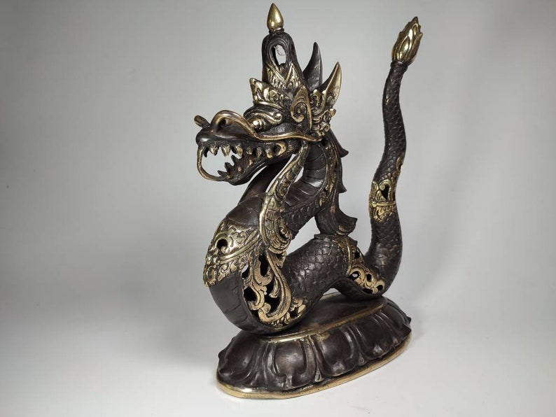 Bronze Dragon Statue Balinese Dragon Style Dragon Figurine - Etsy