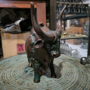 Antique Bull Statue, Big Bull, Abstract Bull, Bronze Bull Statue ...